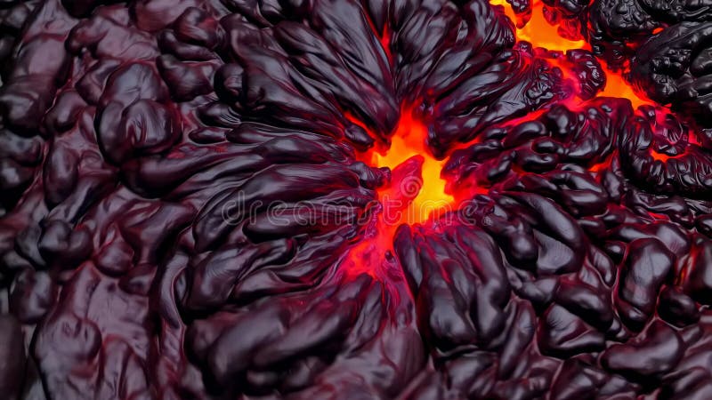 Flowing Lava Patterns Creating Vibrant Volcano Eruption Texture ...