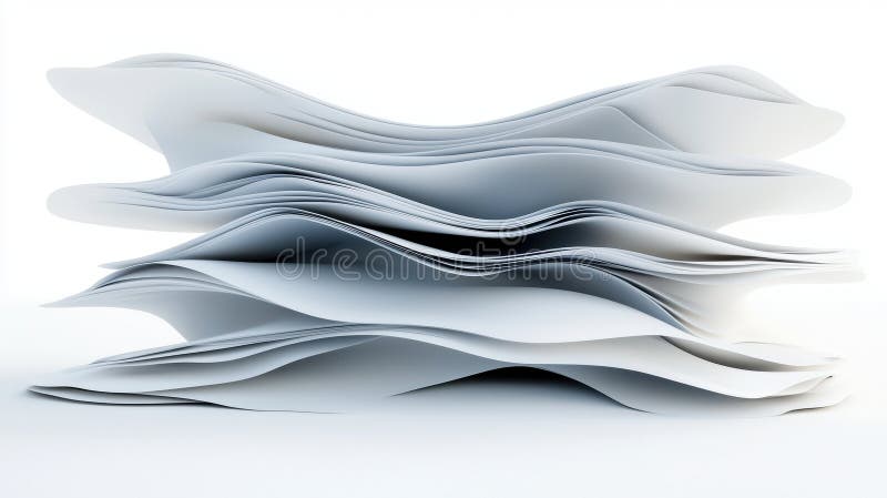 Flowing and Layered Paper Structures Creating a Dynamic Visual ...