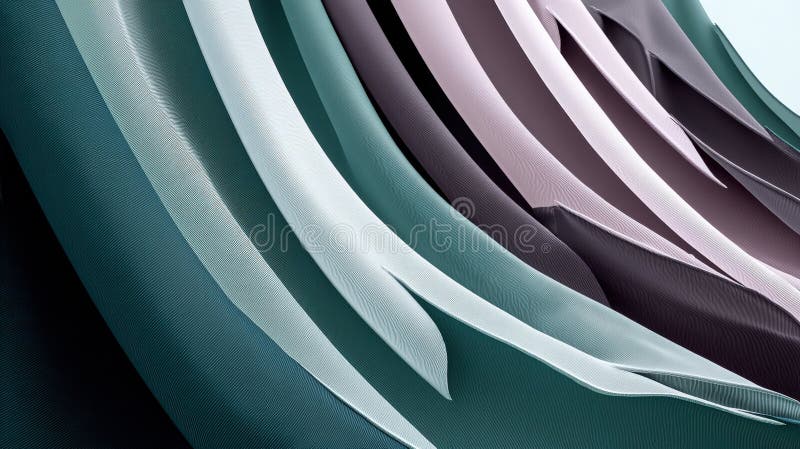 Flowing Layers of Colored Material Showcasing Smooth Textures and ...