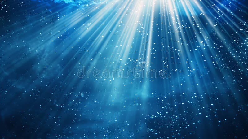 Flowing Light Rays on Blue Background Generative AI Stock Illustration ...