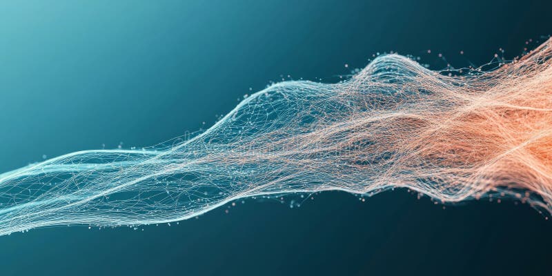 Flowing Lines of Light Represent the Synergy between Human Ideas and Technology, Highlighting ...