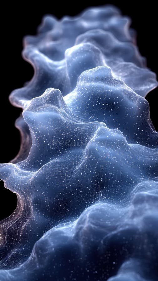 Flowing Lines Representing the Movement of Deep-sea Currents with Fluid ...