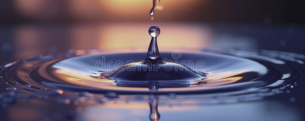 Flowing Liquid Droplets Merging into a Single Curved Shape, Calming ...