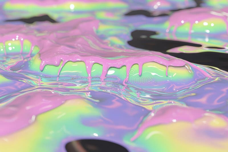 Flowing Liquid Paint Spill Background, Abstract Painting Stock Photo ...