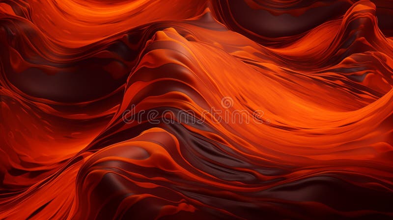 Flowing Magma Lava Field, Glowing Lava and Magma Flows Stock ...