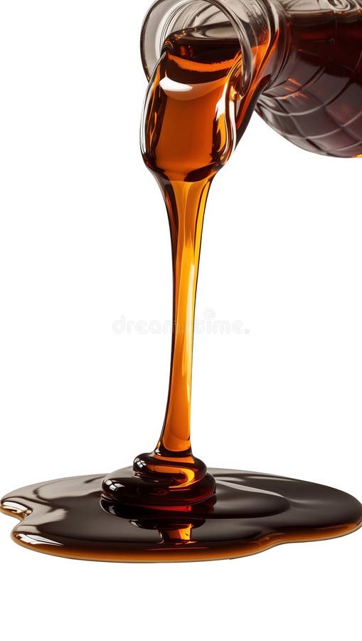 Flowing Maple Syrup with White Background Stock Image - Illustration of ...