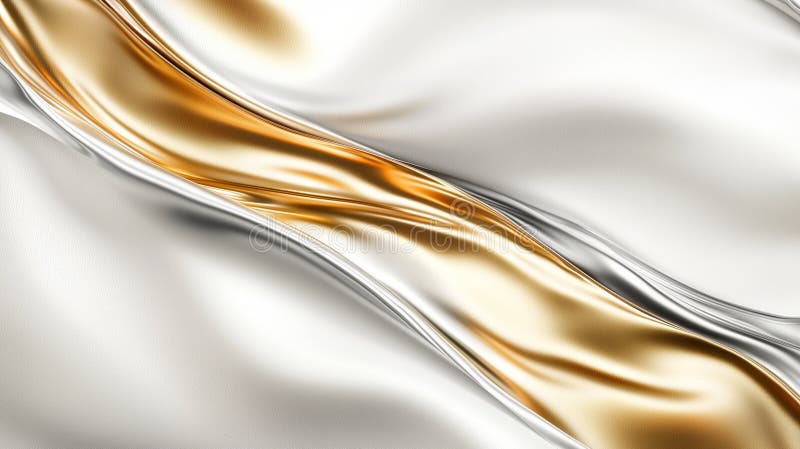 Flowing Metallic Patterns Create an Abstract Fashion Background for ...