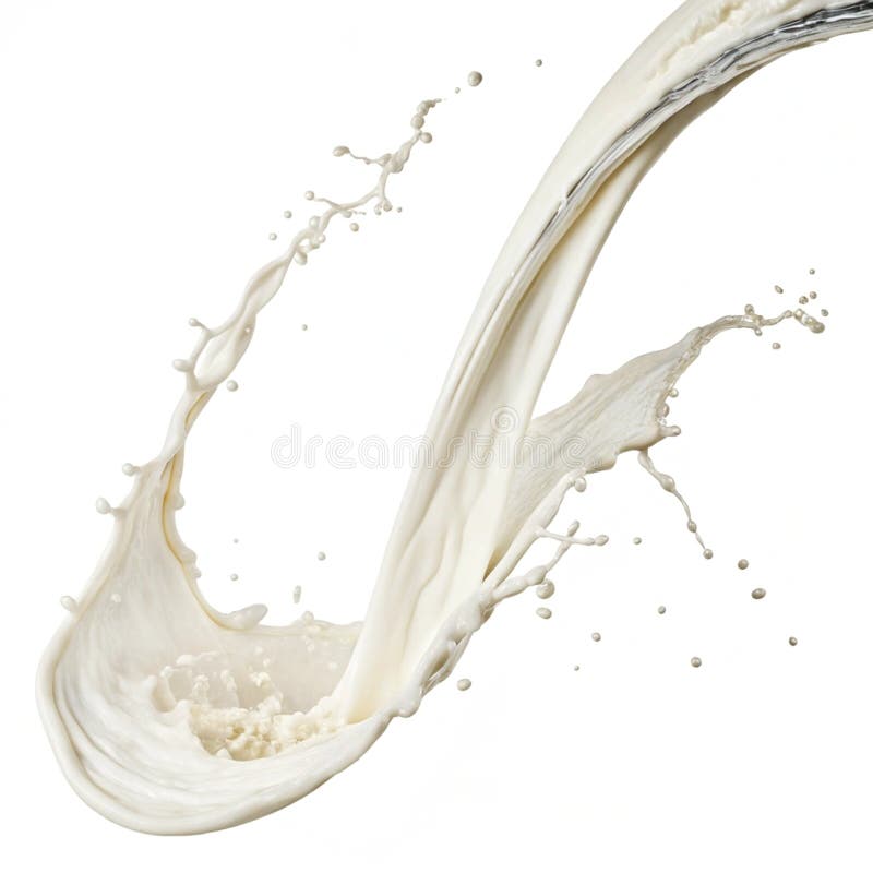 Flowing Milk Curve in Liquid Motion Design Stock Illustration ...