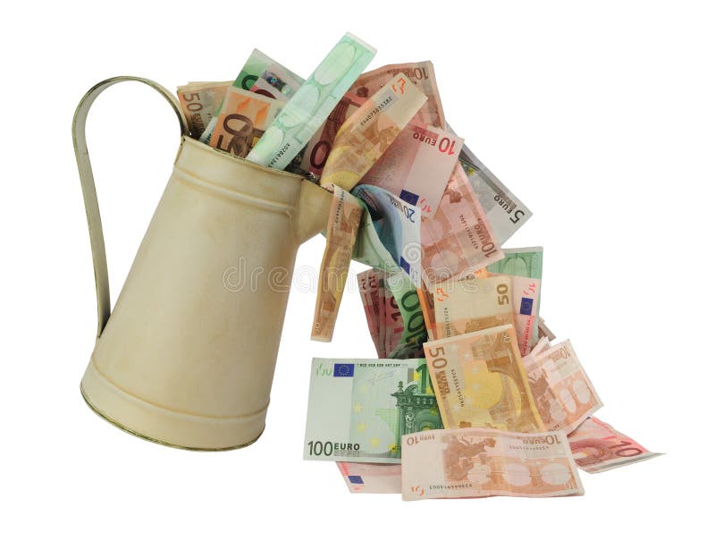 Money flowing out of a tap stock image. Image of earn - 26210679
