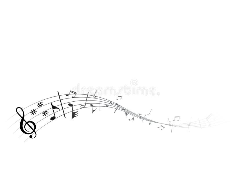 Flowing music stock vector. Illustration of reflection - 7009006