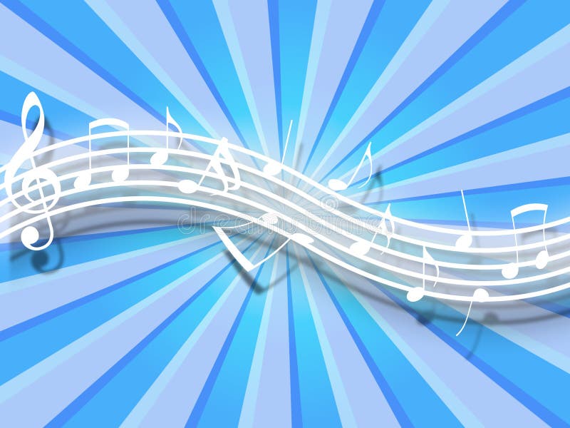 Flowing Music Notes stock illustration. Illustration of label - 10422315