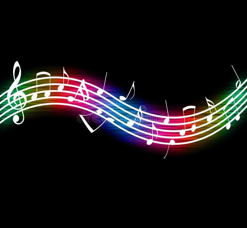 Flowing Music Notes stock illustration. Illustration of flowing - 10458312