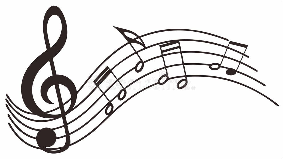 Flowing Music Notes, Dynamic Musical Design Element Vector Design ...