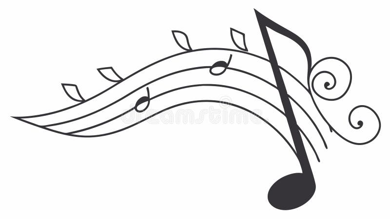 Flowing Music Notes. Symbol of Melody, Harmony, and Musical Expression ...