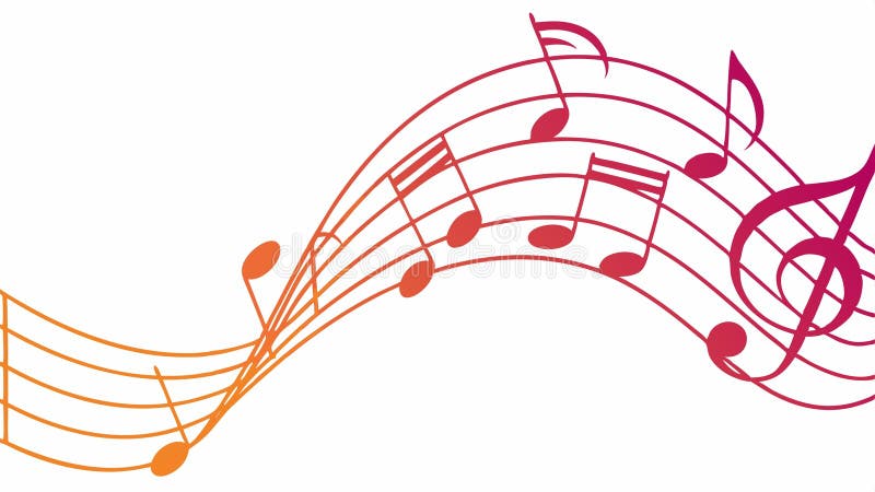 Flowing Musical Notes and Rhythms, Vector Design Generative AI Stock ...