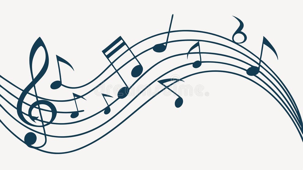 Flowing Musical Notes Treble Clef Harmony Vector, Vector Design ...