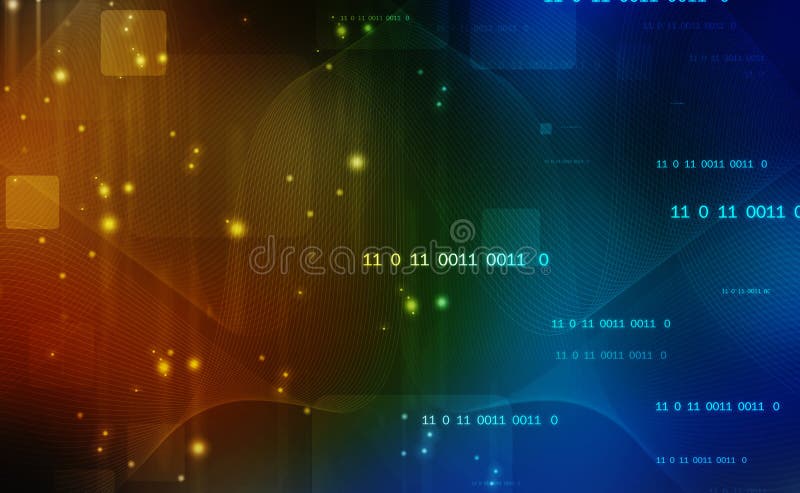 Flowing Number One And Zero Text In Binary Code Format In Technology 4244