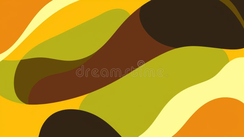 Flowing Organic Shapes in Warm Earthy Colors Create a Modern Abstract ...