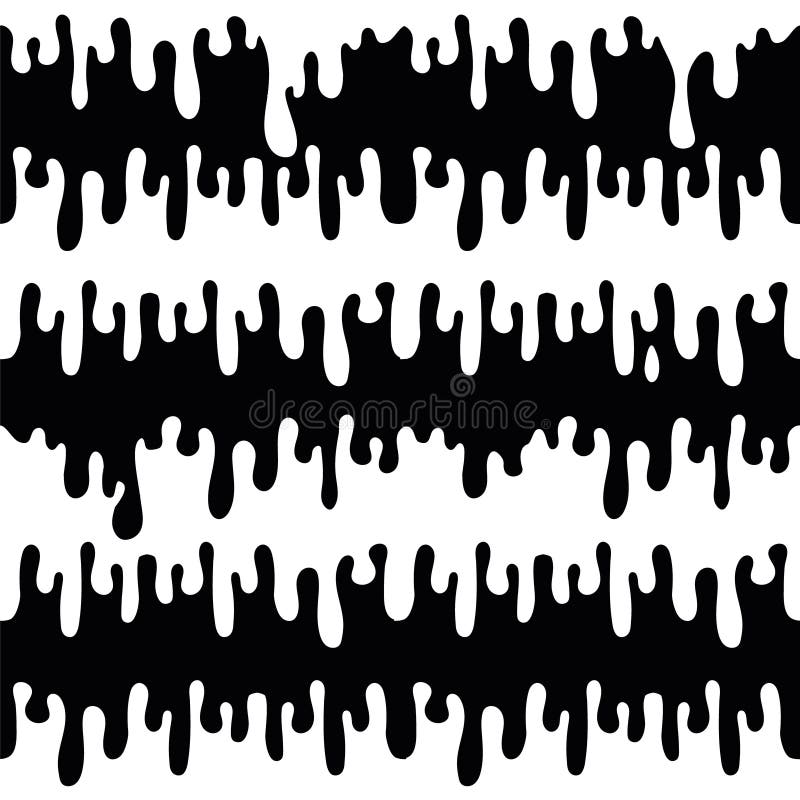 Flowing Paint is a Seamless Pattern. Dripping Paint Stock Vector ...