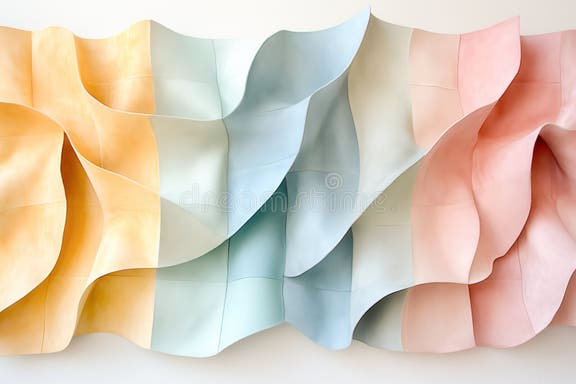 Flowing Pattern Folded Material Colour Progression Elegant Stock ...