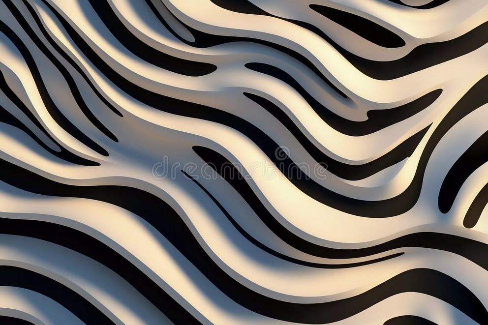 Flowing Patterns of Wavy Geometric Lines Create an Artistic Visual ...