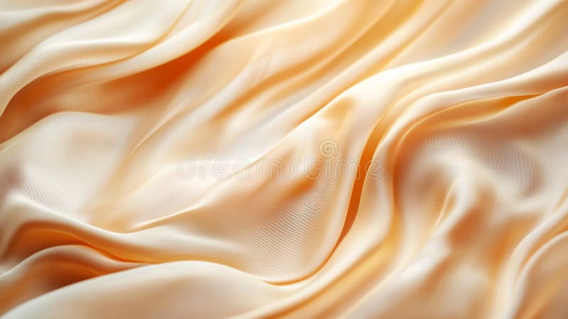 Flowing Peach Silk Fabric Texture, Close-up View. Elegance and Luxury ...