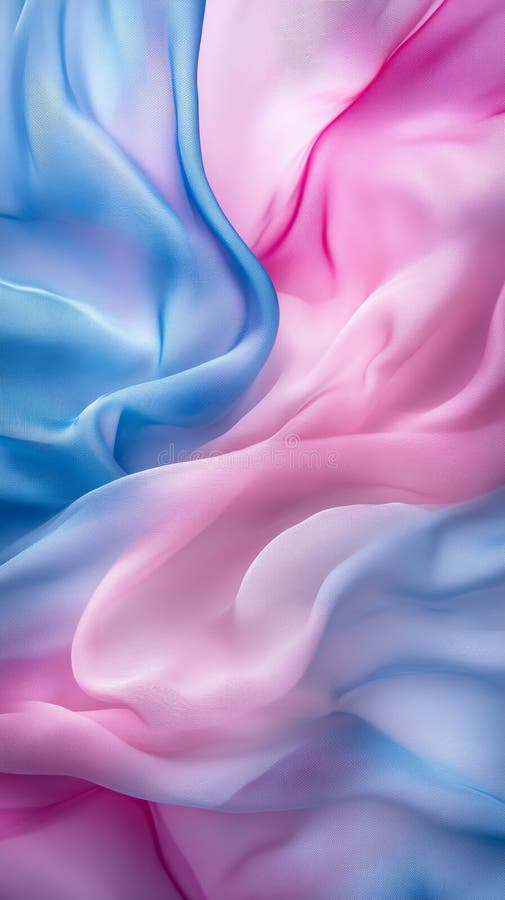 Flowing Pink and Blue Fabric Texture, Abstract Composition. Soft and ...