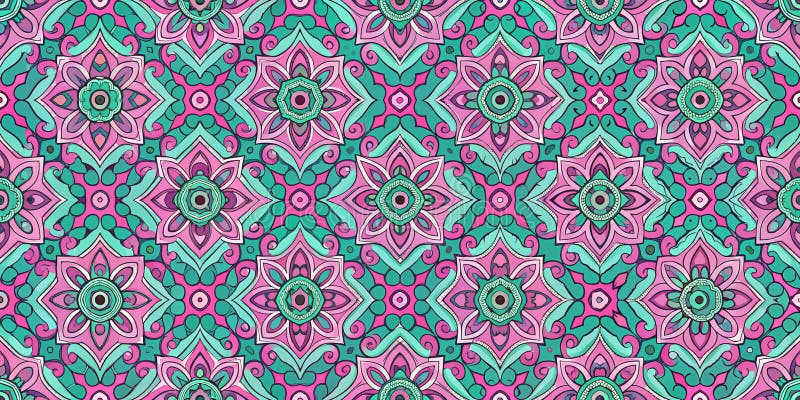 Flowing Pink Turquoise Green Purple Marbled Seamless Tile Repeat ...