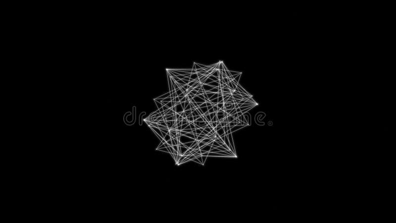 Flowing Polygonal Star Shape HUD Element. Plexus Style Connecting Lines ...