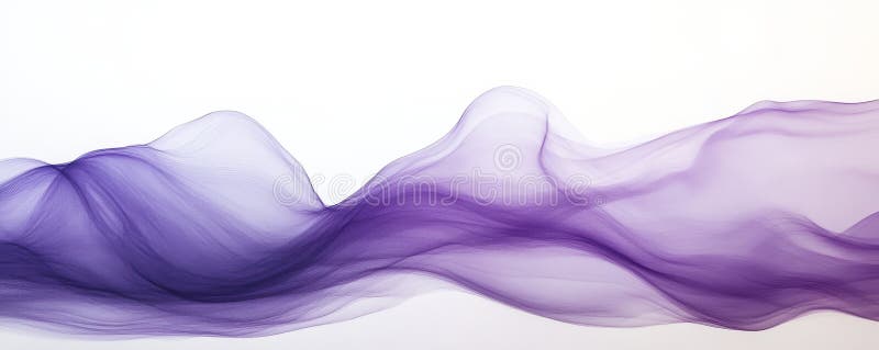 Flowing Purple Abstract Wave on a White Background, Minimalist Art ...