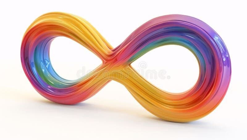 Flowing Rainbow Infinity stock illustration. Illustration of shape ...