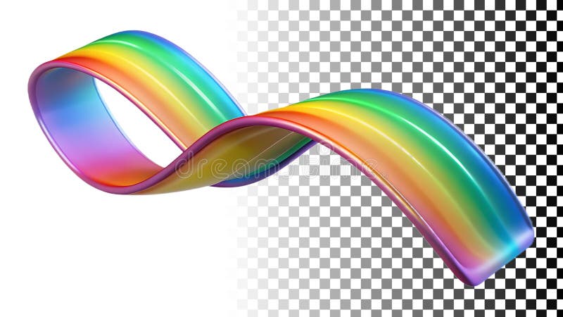 Flowing Rainbow Ribbon, Colorful Wave, Vibrant Motion, Dynamic Design ...