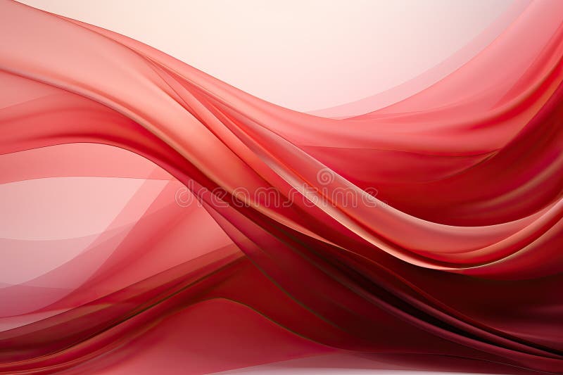 Flowing Red Abstract Waves Stock Illustration Illustration Of Elegant