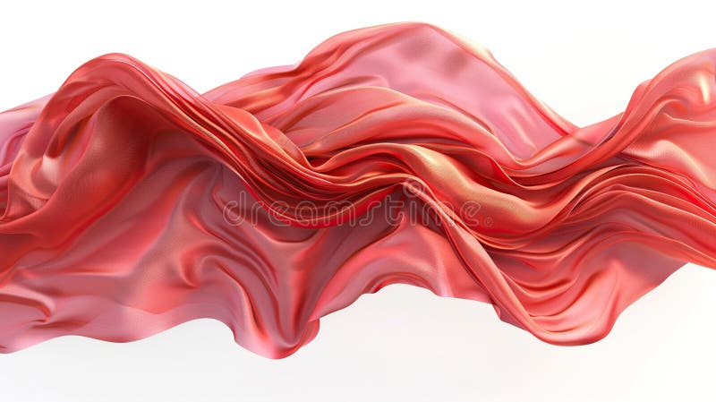 Flowing Red Fabric Abstract Background Stock Illustration ...