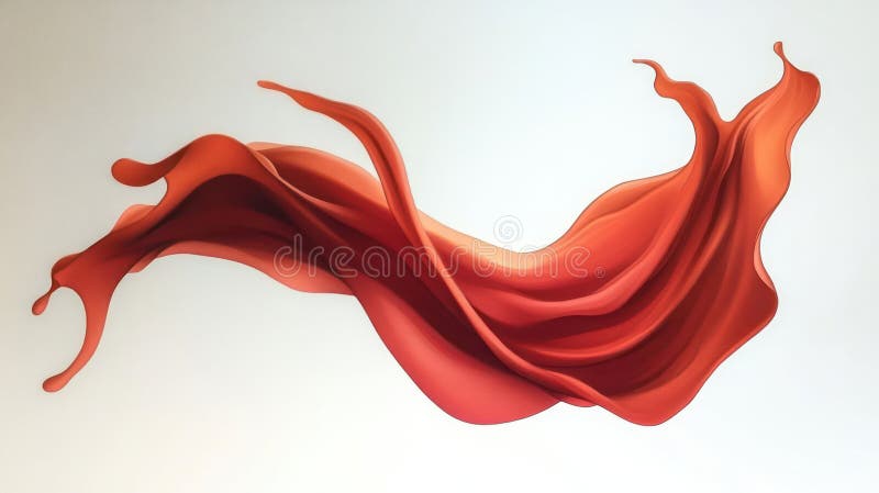 A Flowing Red Fabric-like Design that Conveys Movement and Fluidity ...