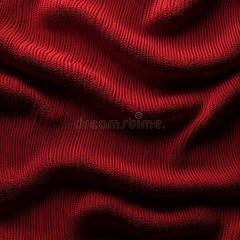 Flowing Red Fabric Texture Intricate Wave Patterns Depth Stock Photos ...