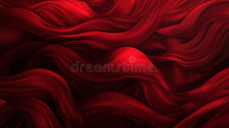 Flowing Red Fabric Waves Creating a Dramatic and Textured Pattern Stock ...