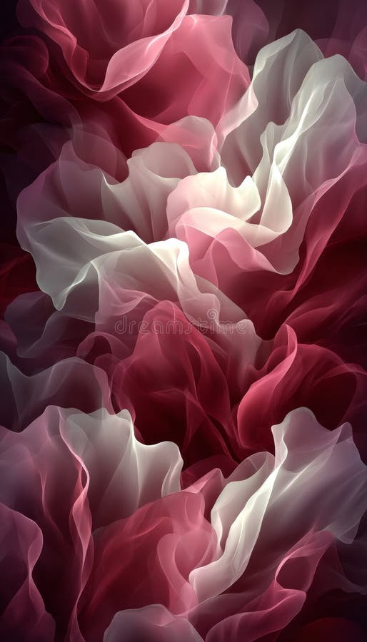 Flowing Red Gradient Waves Abstract Background, Delicate Crimson Fluid ...