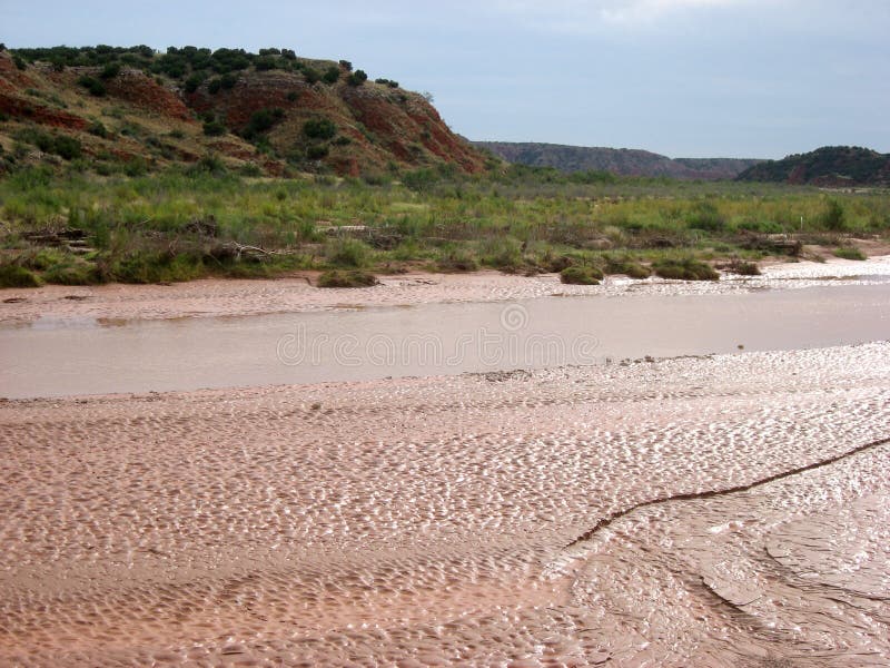 Flowing Red River Texas with Texture Stock Photo - Image of texture ...