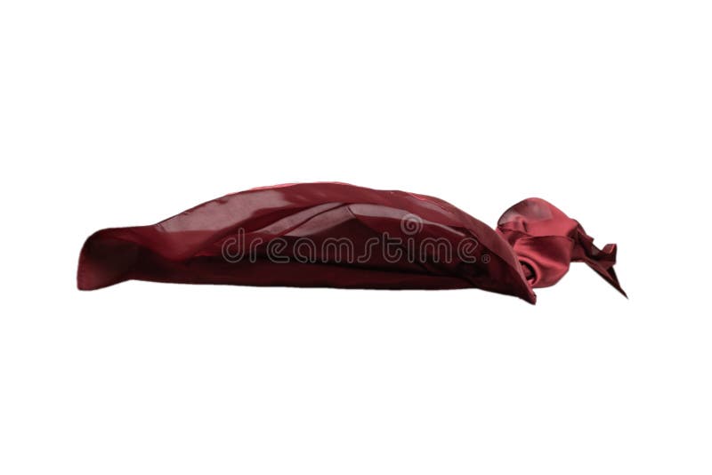 Flowing Red Silk Scarf Isolated on White Background Stock Image - Image ...