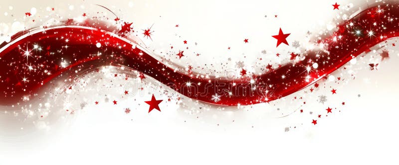 Flowing Red and White Lines, Accented with Silver, Form an Elegant ...