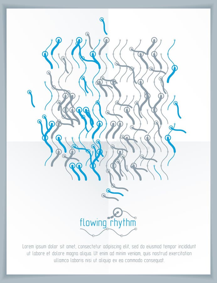 Flowing Rhythm, Abstract Wave Lines Vector Background for Use As Stock ...