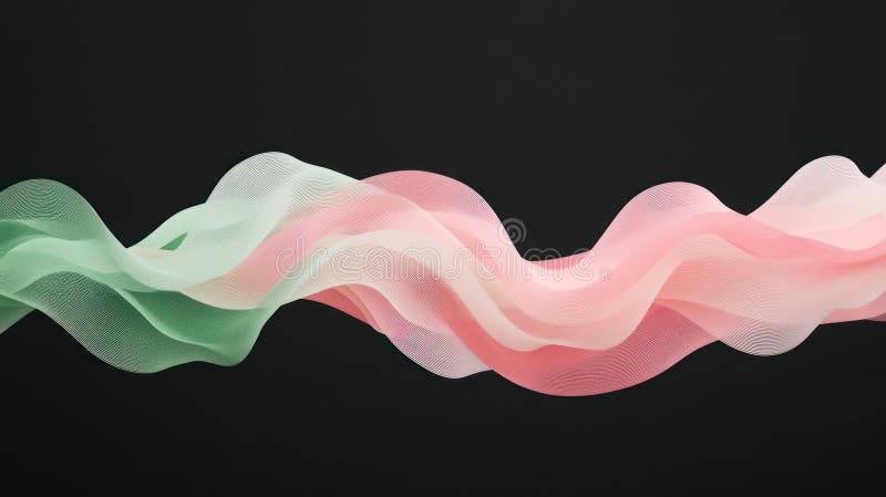 A Flowing Ribbon of Pastel Colors, Creating an Elegant and Soft Visual ...