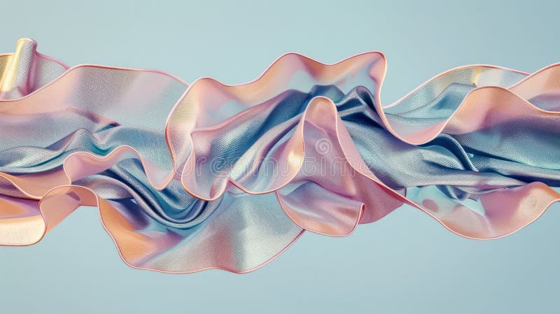 A Flowing Ribbon of Pastel Colors, Showcasing Smooth, Wavy Textures and ...