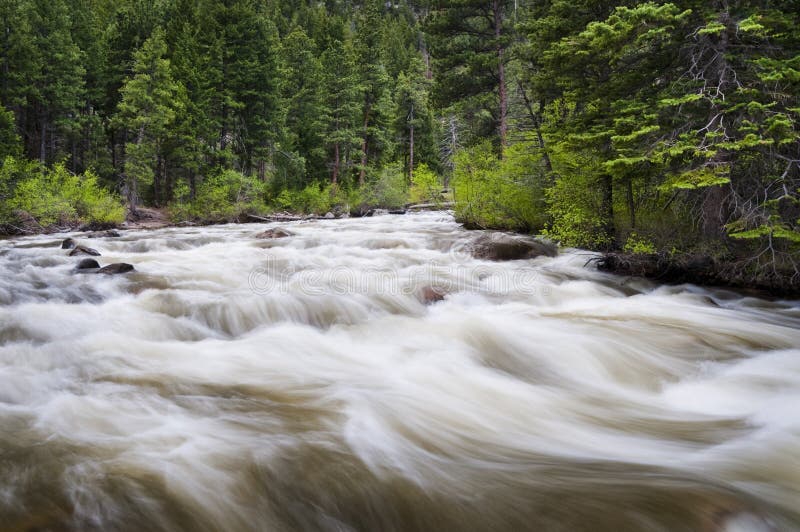 Flowing river stock image. Image of fast, canoe, north - 859155