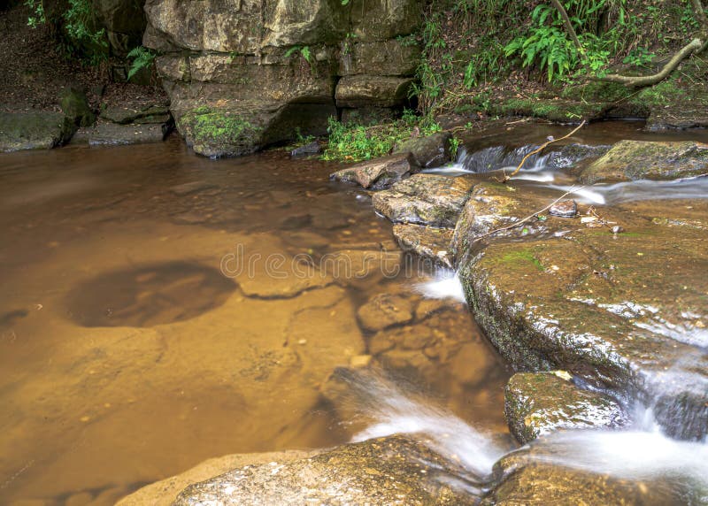 Flowing River Water into a Rock Pool Stock Image - Image of pool, rock ...