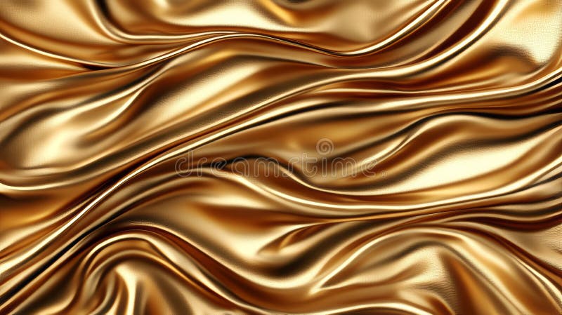 Flowing, Seamless Golden Texture, Abstract Background, Smooth Metallic ...