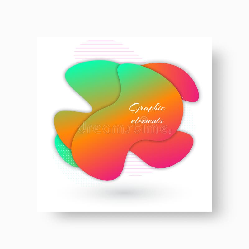 Dynamic Shapes on a Square Background Stock Vector - Illustration of ...