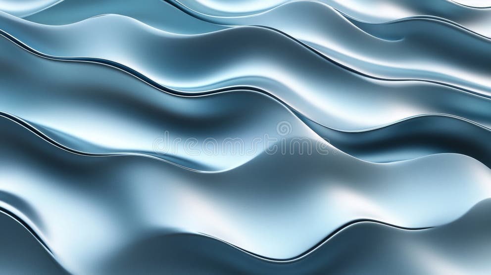 Flowing Silver Liquid is Positioned Against a Backdrop that is Abstract ...