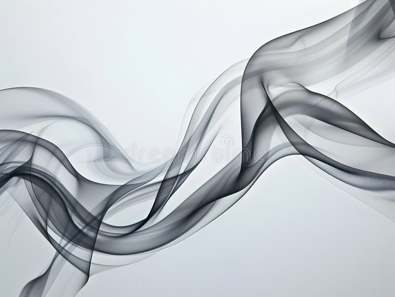 Flowing Smoke Trails Forming Elegant Abstract Shapes and Patterns Stock ...